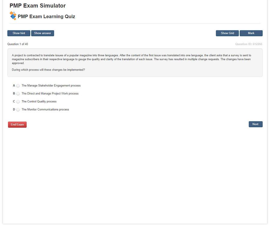 PM Exam Simulator: PMP Exam Prep Sample Questions with Mock Exam Software