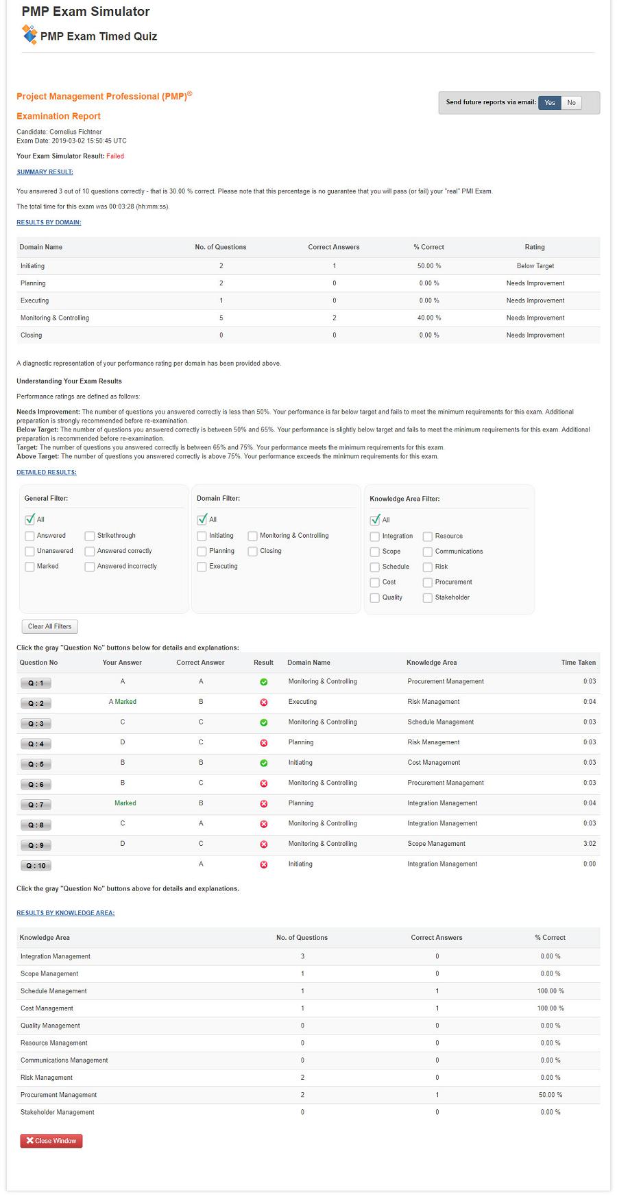The PM PrepCast Exam Simulator: PMP Exam Prep Sample Questions
